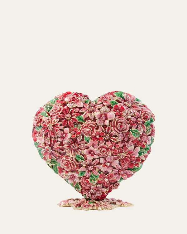 JAY STRONGWATER Floral Heart Objet