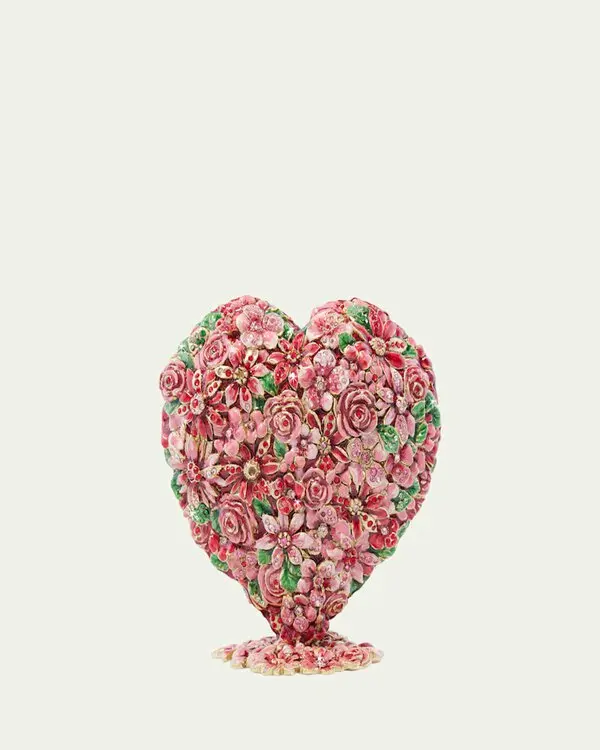 JAY STRONGWATER Floral Heart Objet
