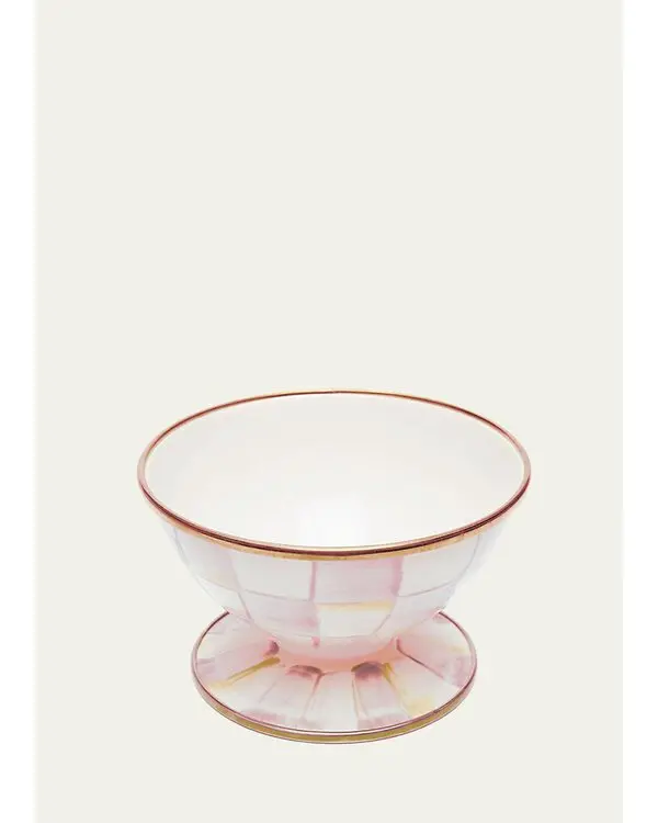 MACKENZIE-CHILDS Rosy Check Enamel Ice Cream Dish