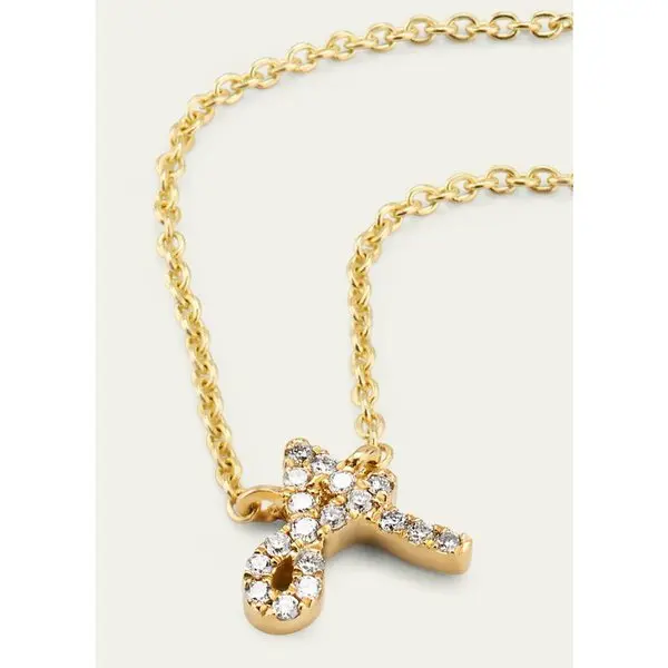 SYDNEY EVAN 14k Diamond Pave Initial Pendant Necklace - Init B