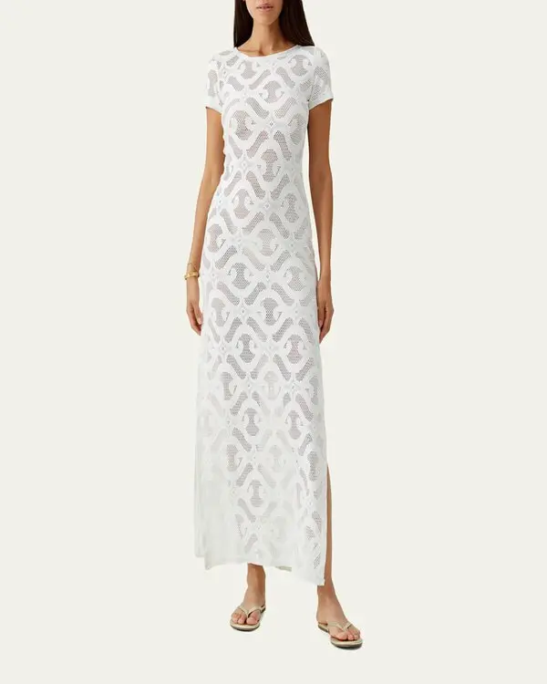 Melissa Odabash Briony Laser-cut Maxi Dress