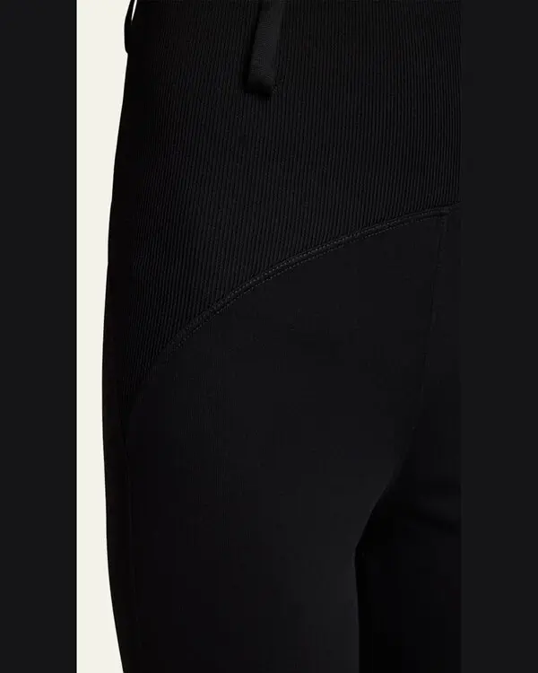 Alaïa High-rise Rib Yoke Leggings
