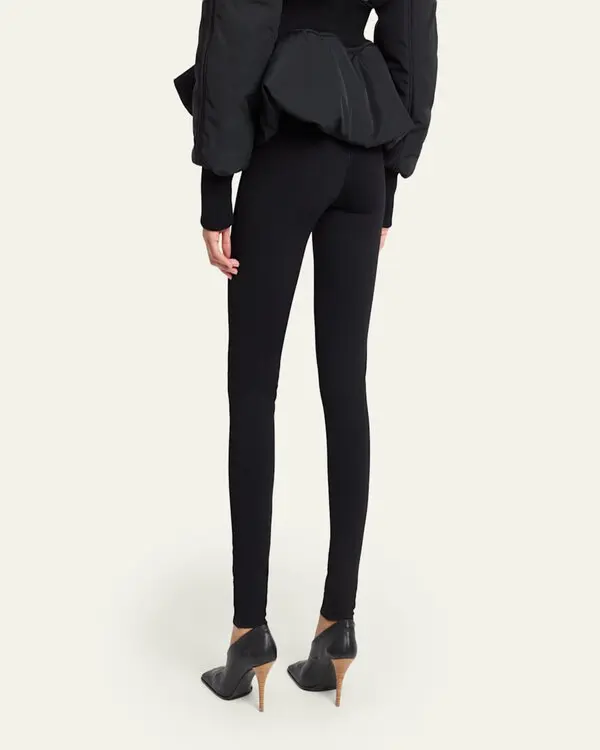 Alaïa High-rise Rib Yoke Leggings