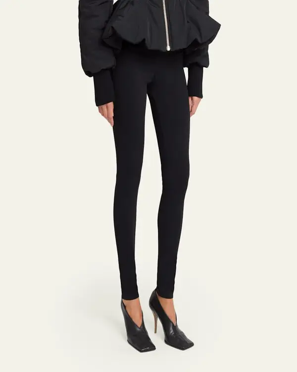 Alaïa High-rise Rib Yoke Leggings