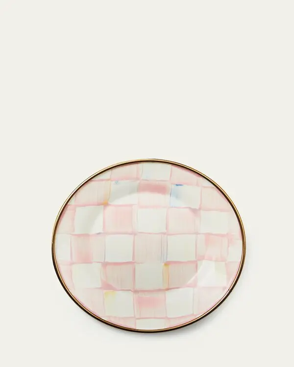 MACKENZIE-CHILDS Rosy Check Appetizer Plates, Set Of 4