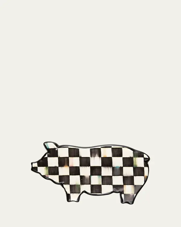 MACKENZIE-CHILDS 10" Courtly Check Pig Trivet - One-color