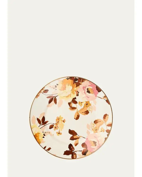 MACKENZIE-CHILDS Wild Rose White Dinner Plate