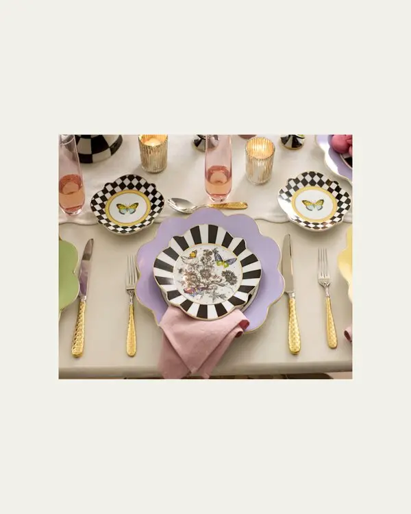 MACKENZIE-CHILDS Butterfly Toile Dinner Plate, Lavender