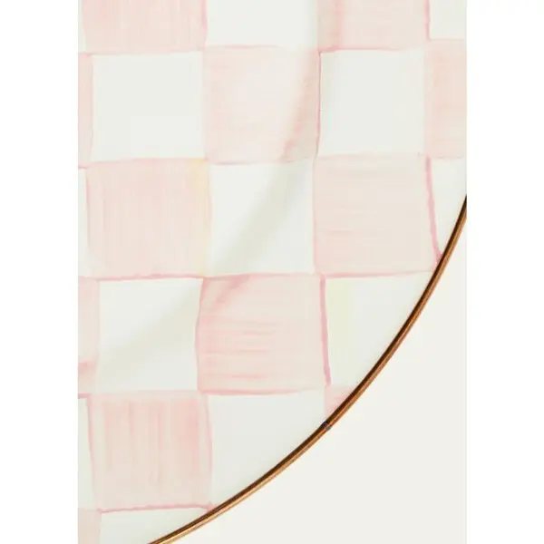 MACKENZIE-CHILDS Rosy Check Enamel Serving Platter