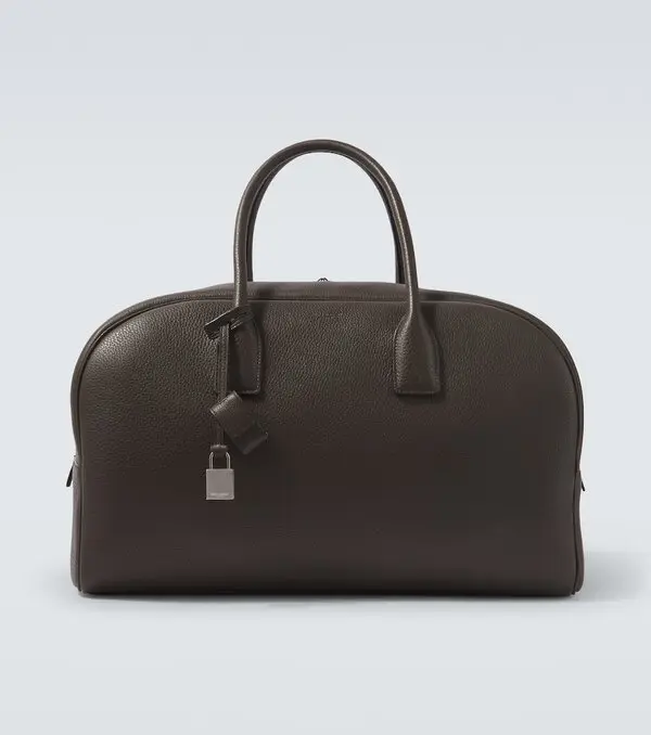 Saint Laurent Small Leather Duffle Bag - Brown