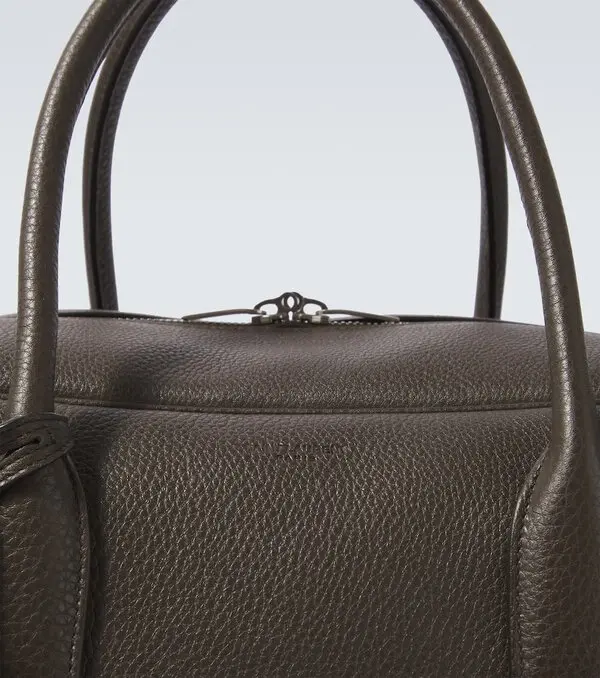 Saint Laurent Small Leather Duffle Bag - Brown