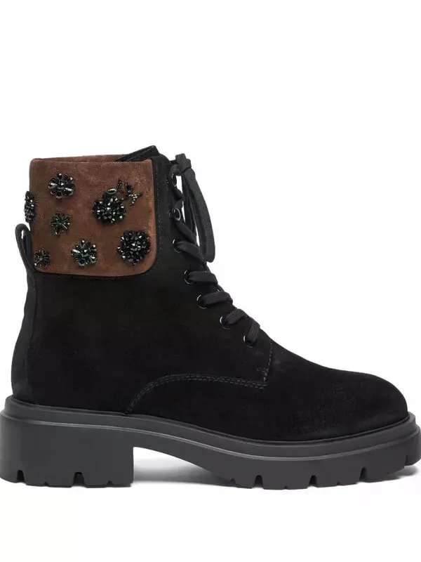 STUART WEITZMAN Hudson Lace-up Boots - Black