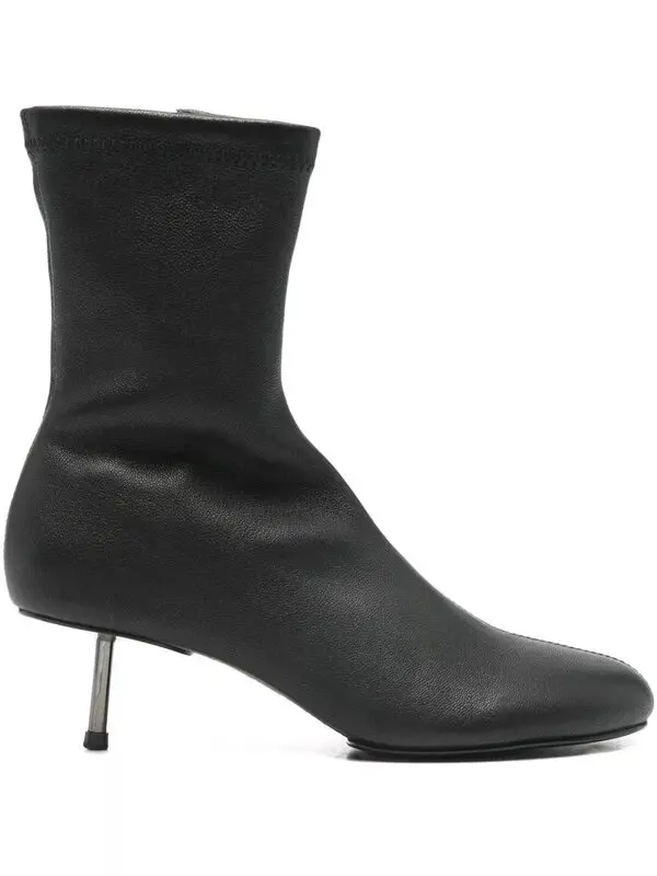 ST. AGNI Leather Heel Boots