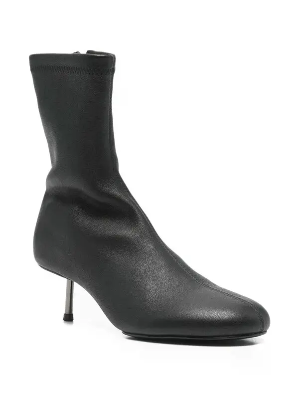 ST. AGNI Leather Heel Boots
