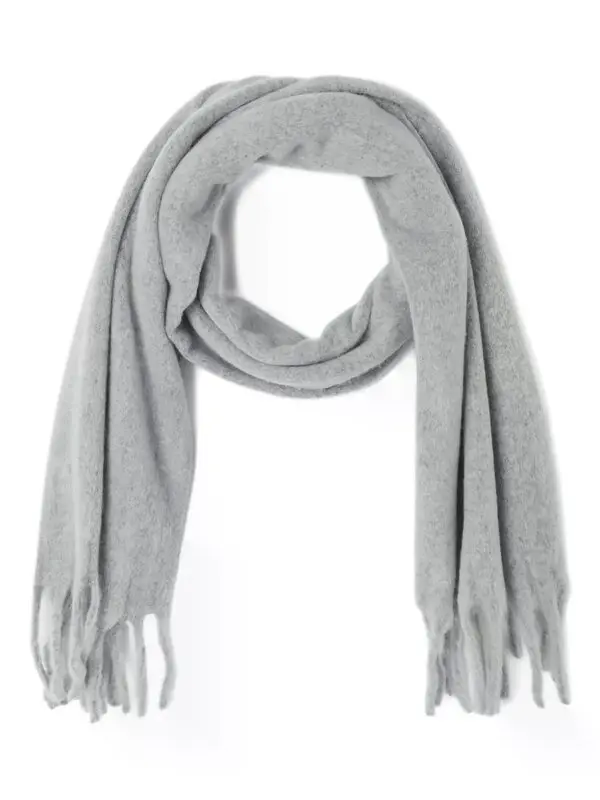 American Vintage Fringed Scarf - Grey