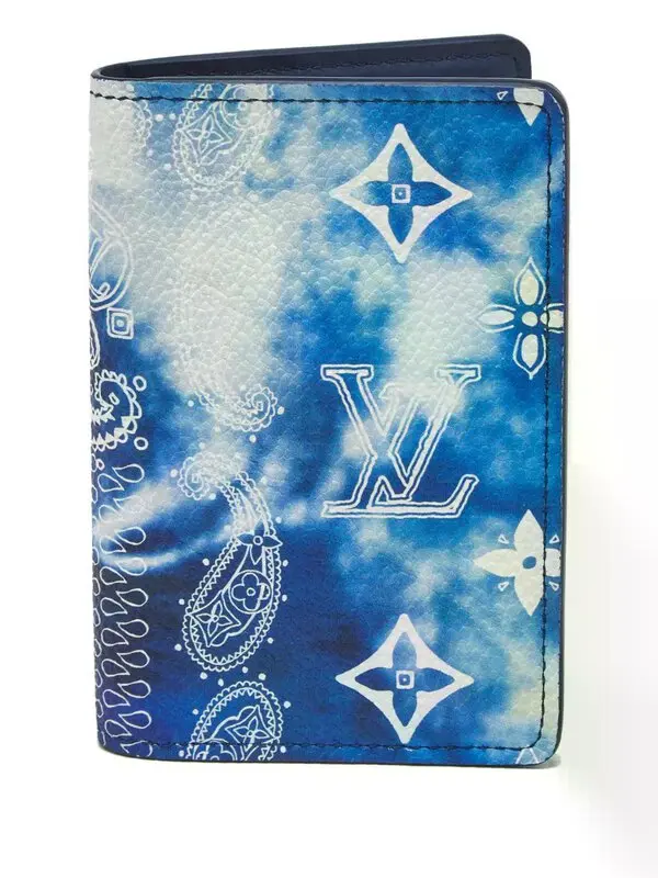 LOUIS VUITTON Monogram Bandana Leather Pocket Organiser Wallet - Blue