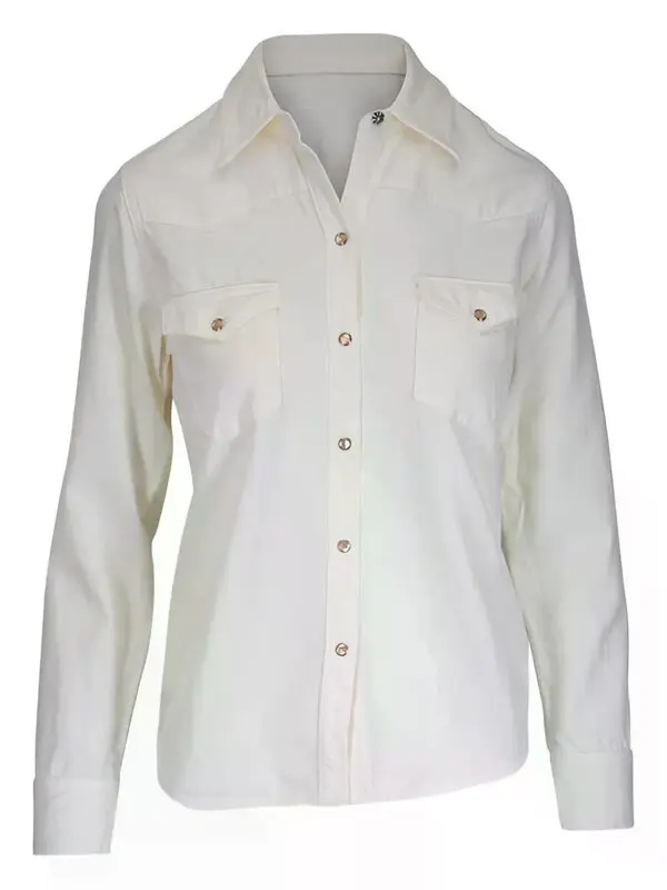 NILI LOTAN Travis Pocket Shirt - Neutrals