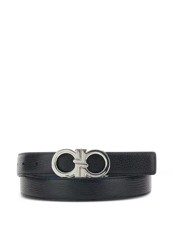 FERRAGAMO Gancini Logo Buckle Belt - Black