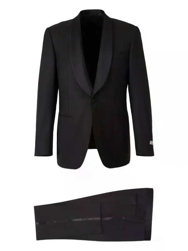 Canali Impeccabile Shawl-lapel Button Suit - Black