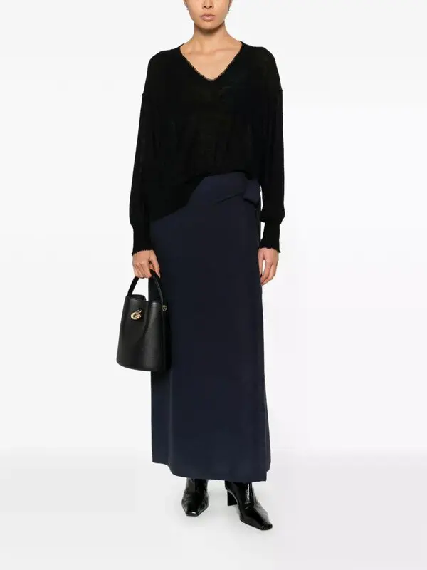 GRAN SASSO Tie-waist Midi Skirt