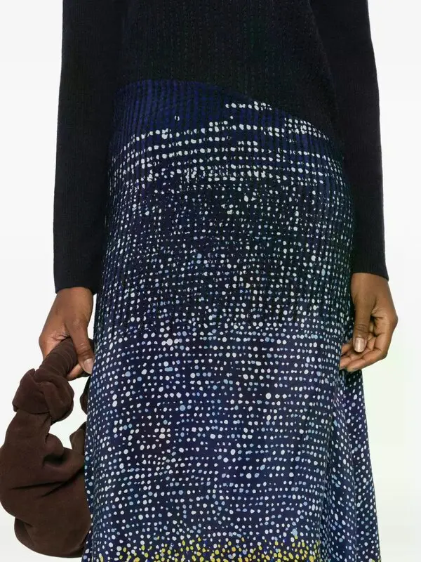 MII Crew-neck Printed Midi Dress