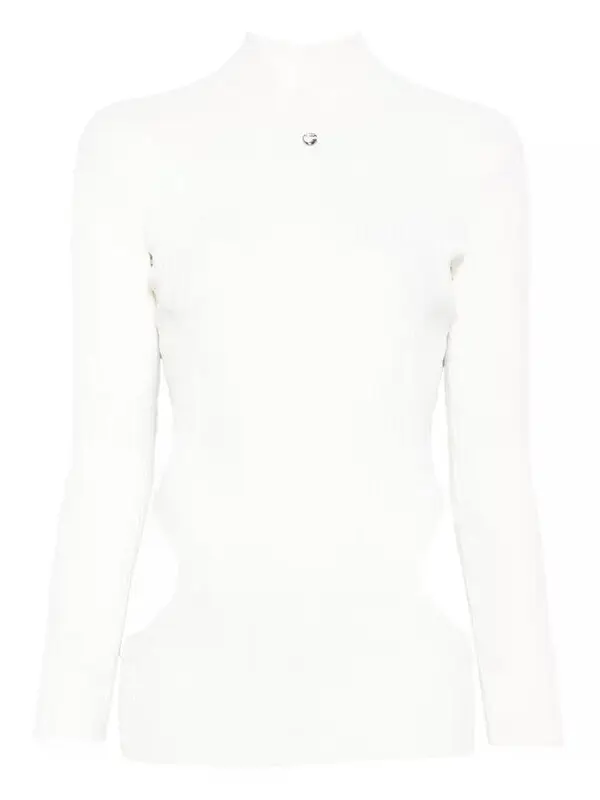 Coperni Cut-out Detail Ribbed Top - White