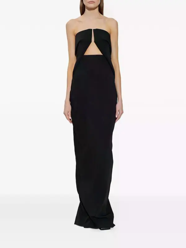 Rick Owens Cut-out Strapless Maxi Dress
