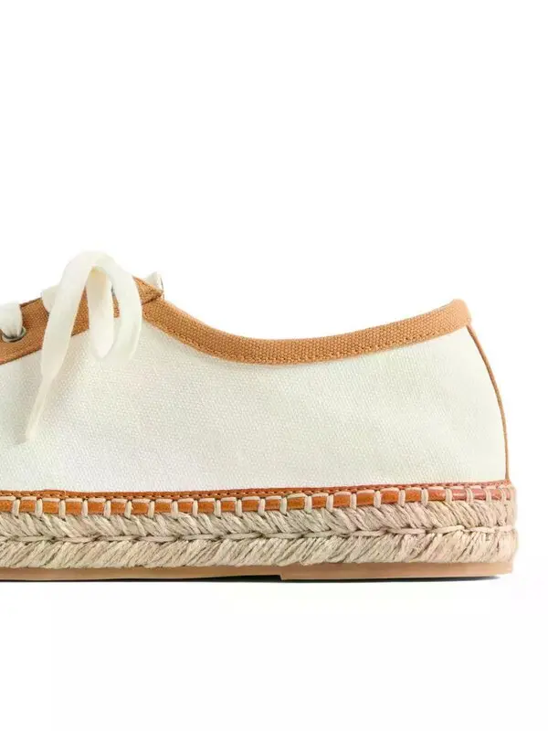 Valentino Garavani Palm Avenue Espadrilles In Canvas And Buffalo - Neutrals