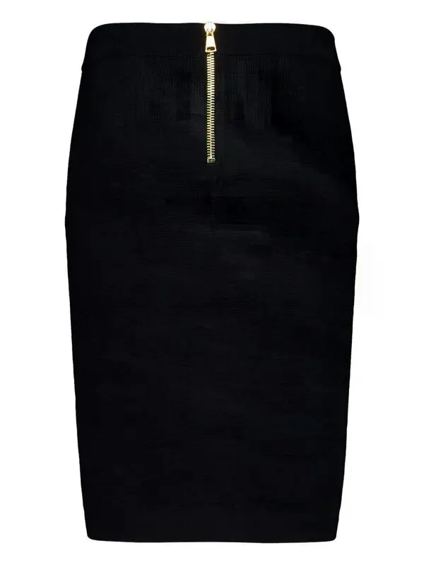 Balmain Button-detailed Midi Skirt - Black