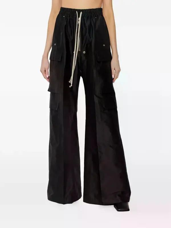 Rick Owens Drawstring Wide Leg Trousers - Black