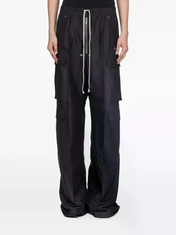Rick Owens Drawstring Wide Leg Trousers - Black