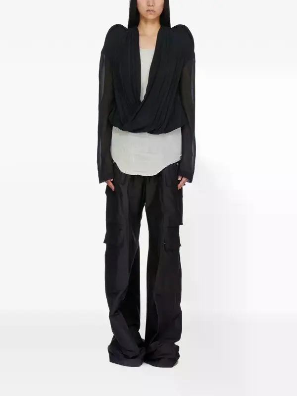 Rick Owens Drawstring Wide Leg Trousers