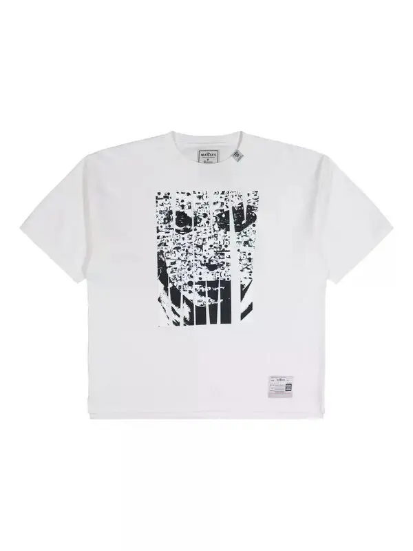 Mihara Yasuhiro X Masses Face-print T-shirt - White