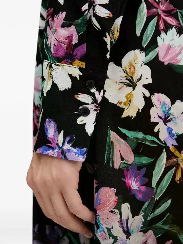 Desigual Floral Belted Midi Dress