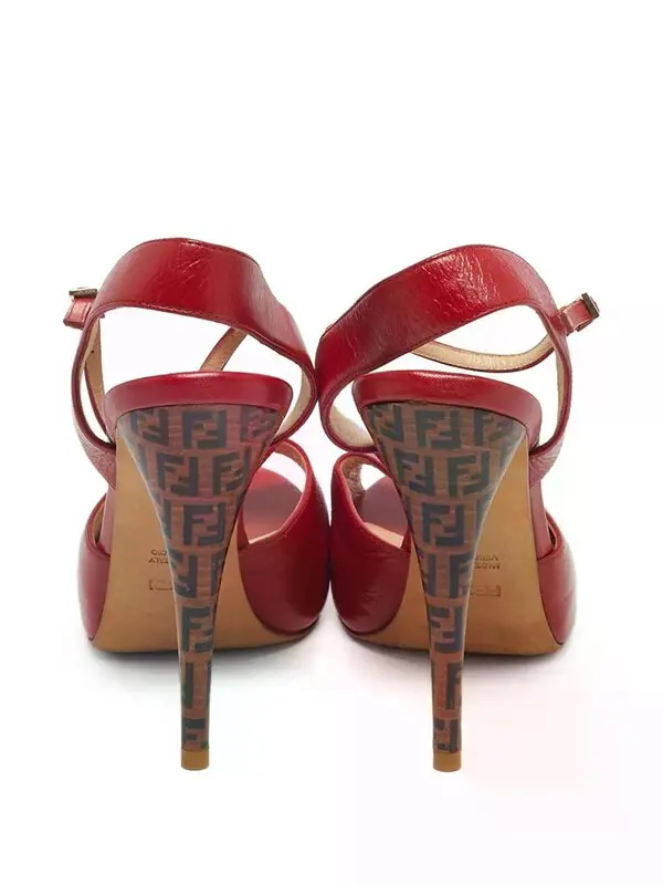 Fendi Peep-toe Leather Sandals