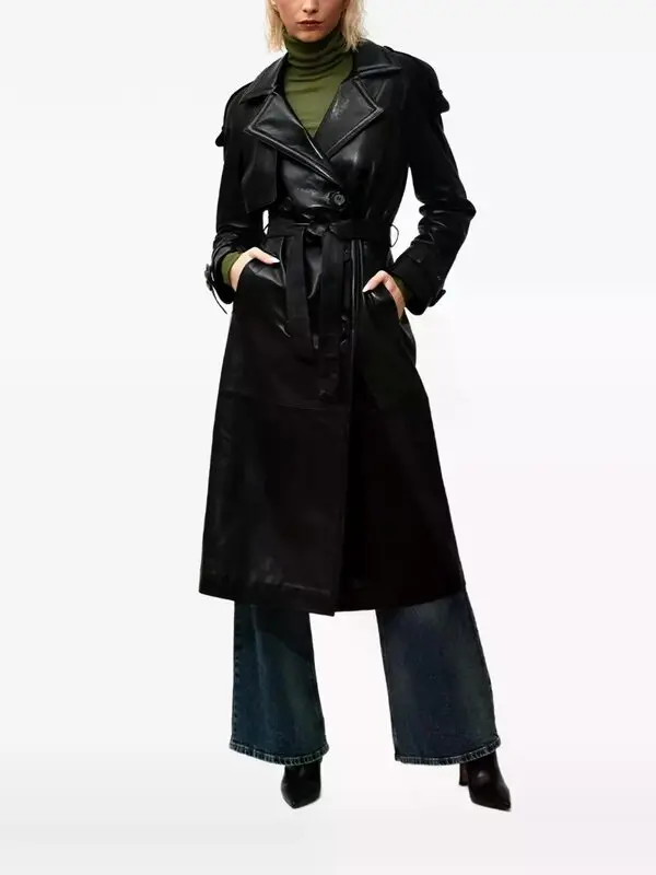 POCHE PARIS Double-breasted Belted Coat