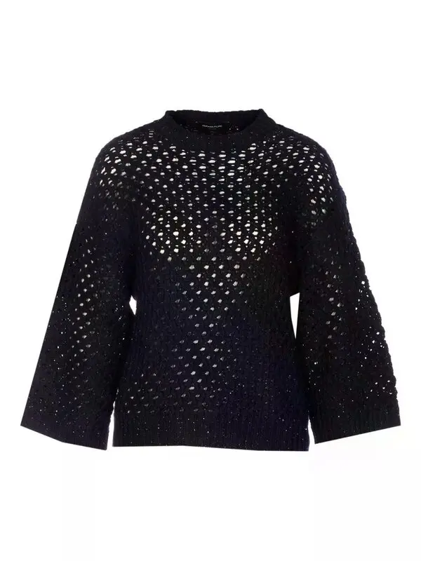 Fabiana Filippi Sequin-detail Crew-neck Sweater - Blue
