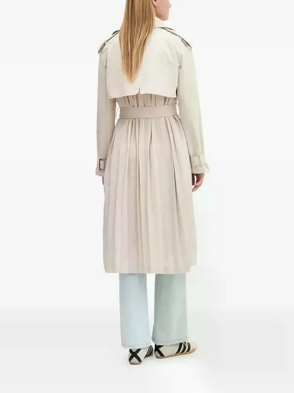Desigual Trench Coat With Pleated Back