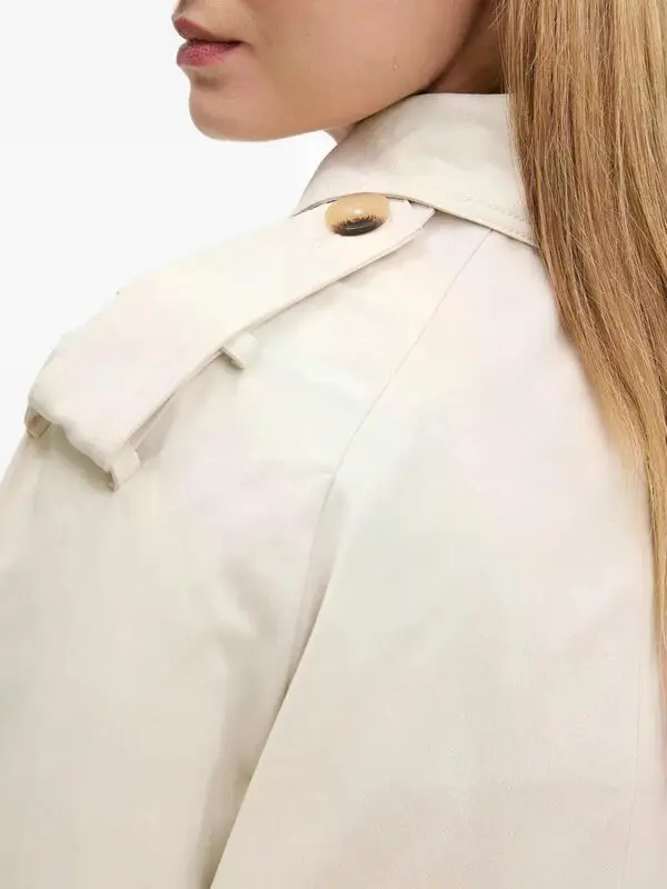 Desigual Trench Coat With Pleated Back