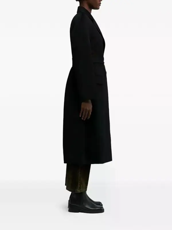 Aspesi Belted Wool Coat - Black