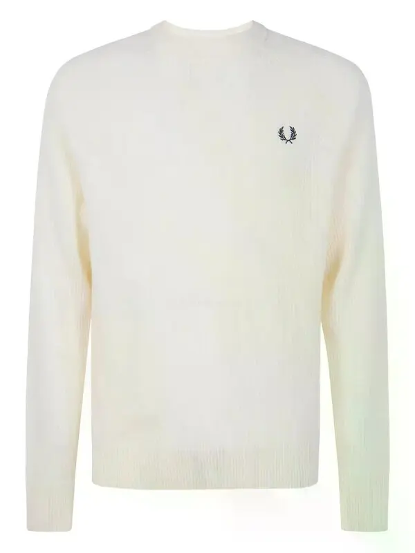 Fred Perry Logo-embroidered Crew-neck Sweater