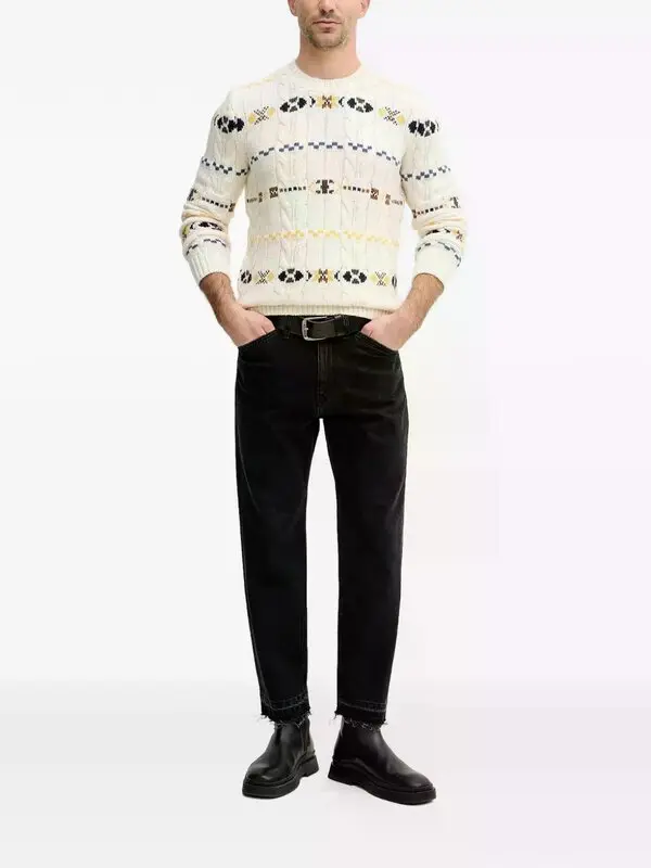 BENETTON Cable-knit Pattern Sweater