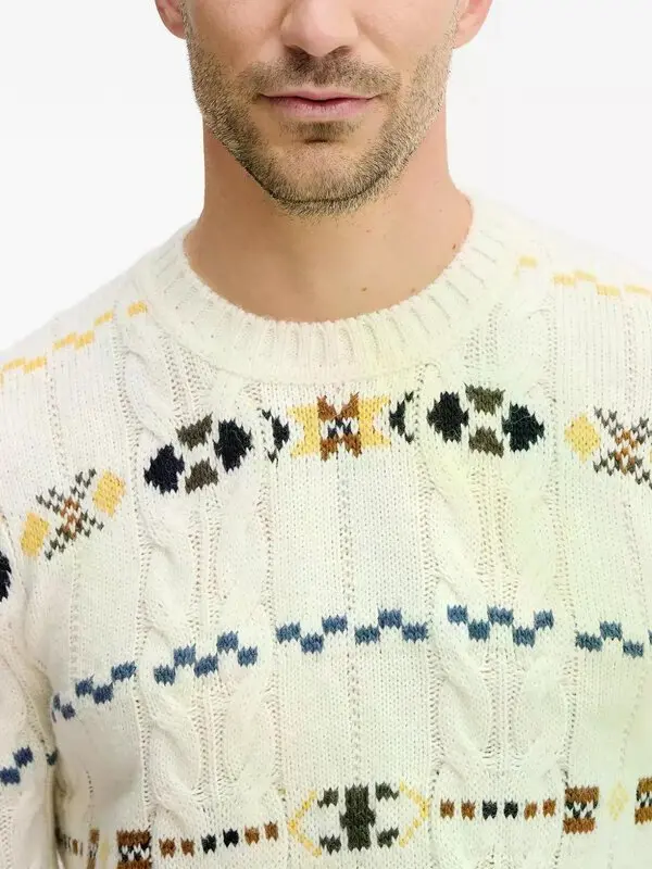 BENETTON Cable-knit Pattern Sweater