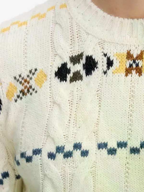 BENETTON Cable-knit Pattern Sweater