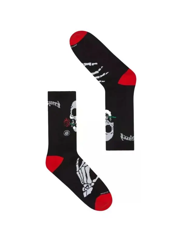 GODSPEED Graphic-print Crew Socks - Black