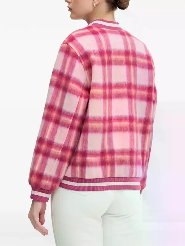 BENETTON Checked Zip Jacket - Pink