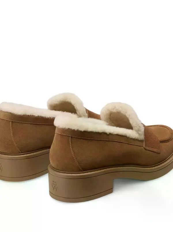 STUART WEITZMAN Celia Lite Penny Shearling Loafers