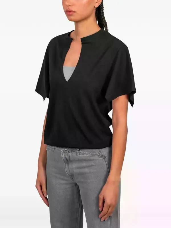 Gimaguas Alina V-neck T-shirt - Black