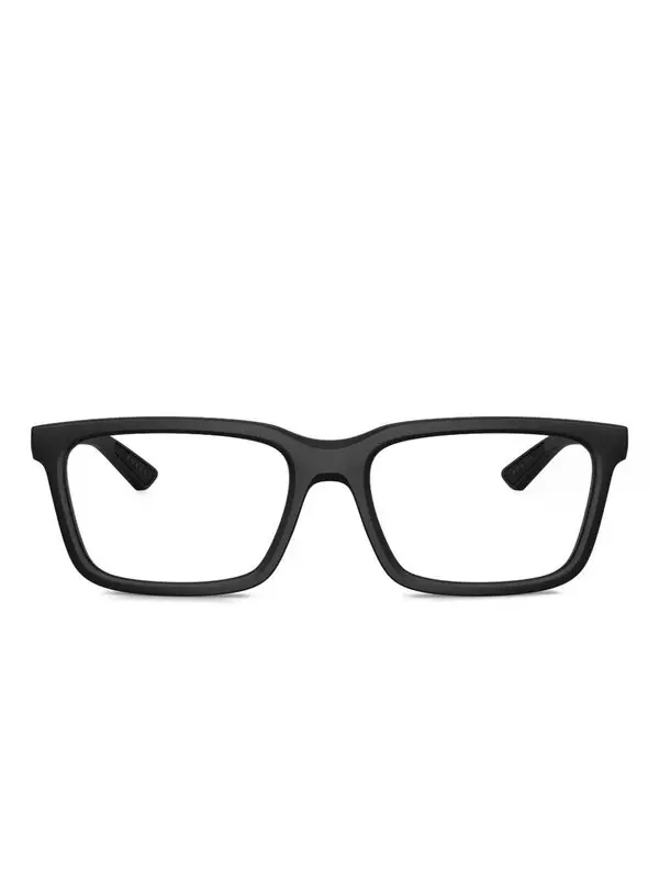 Prada Logo Square-frame Glasses - Black