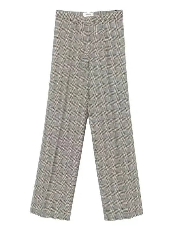 A.M.G. Checked Pleated Trousers